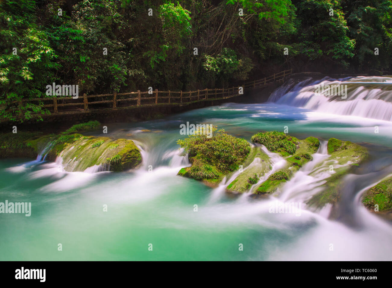 Guizhou Libo Xiaoqi Scenic Area, Class 68 Water Falls Stock Photo - Alamy