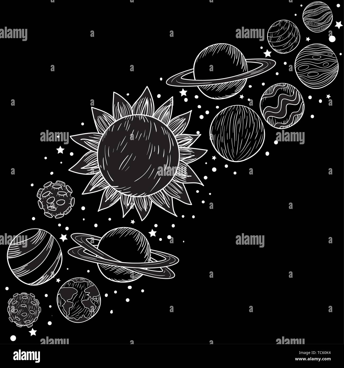 Set of planets draws design Stock Vector Image & Art - Alamy