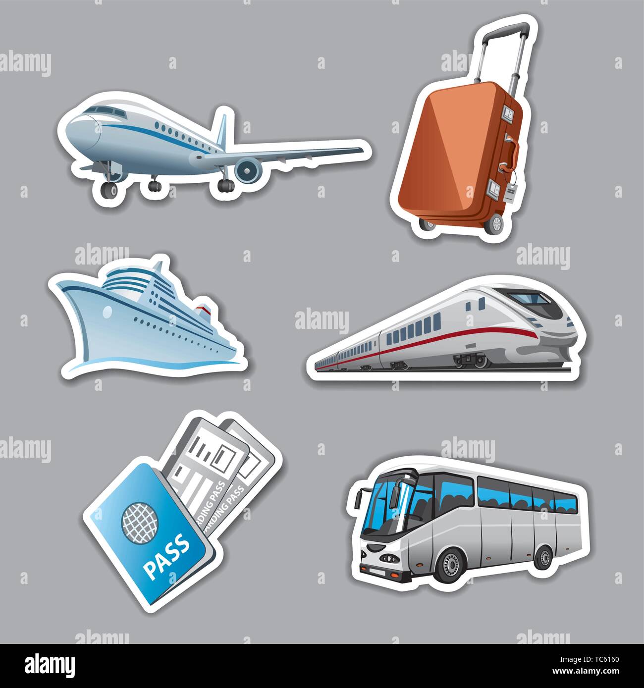 Tickets stickers Stock Vector Images - Alamy