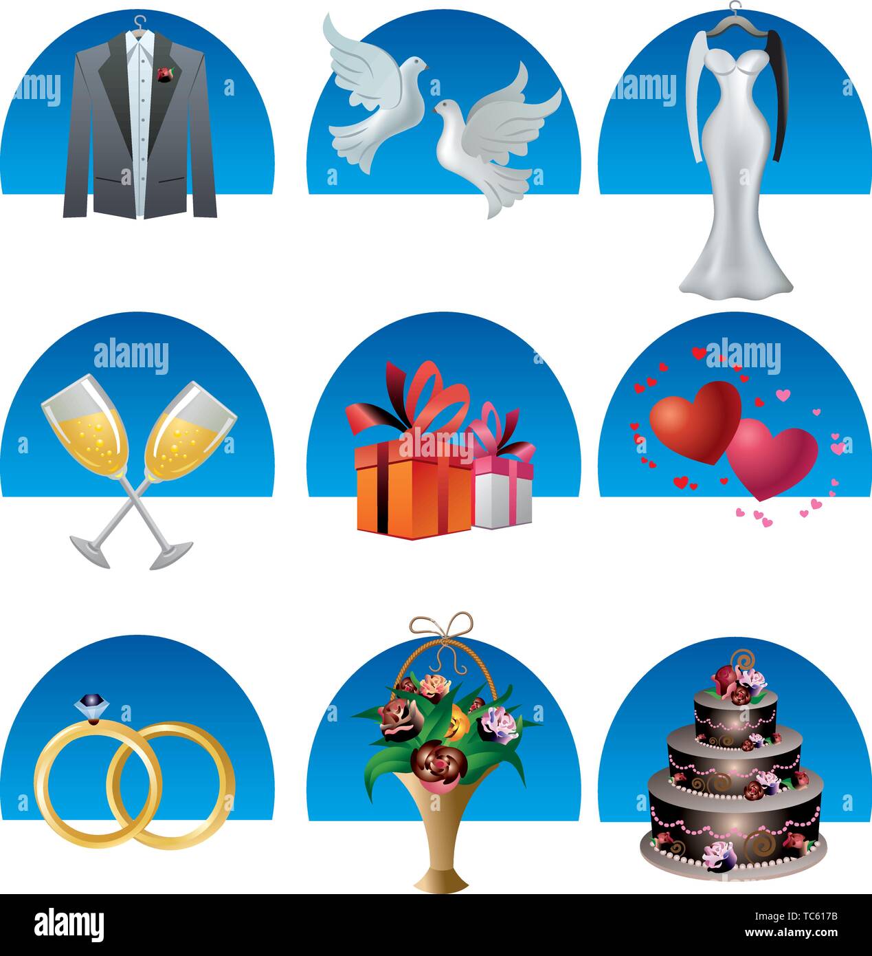 wedding icon set Stock Vector Image & Art - Alamy