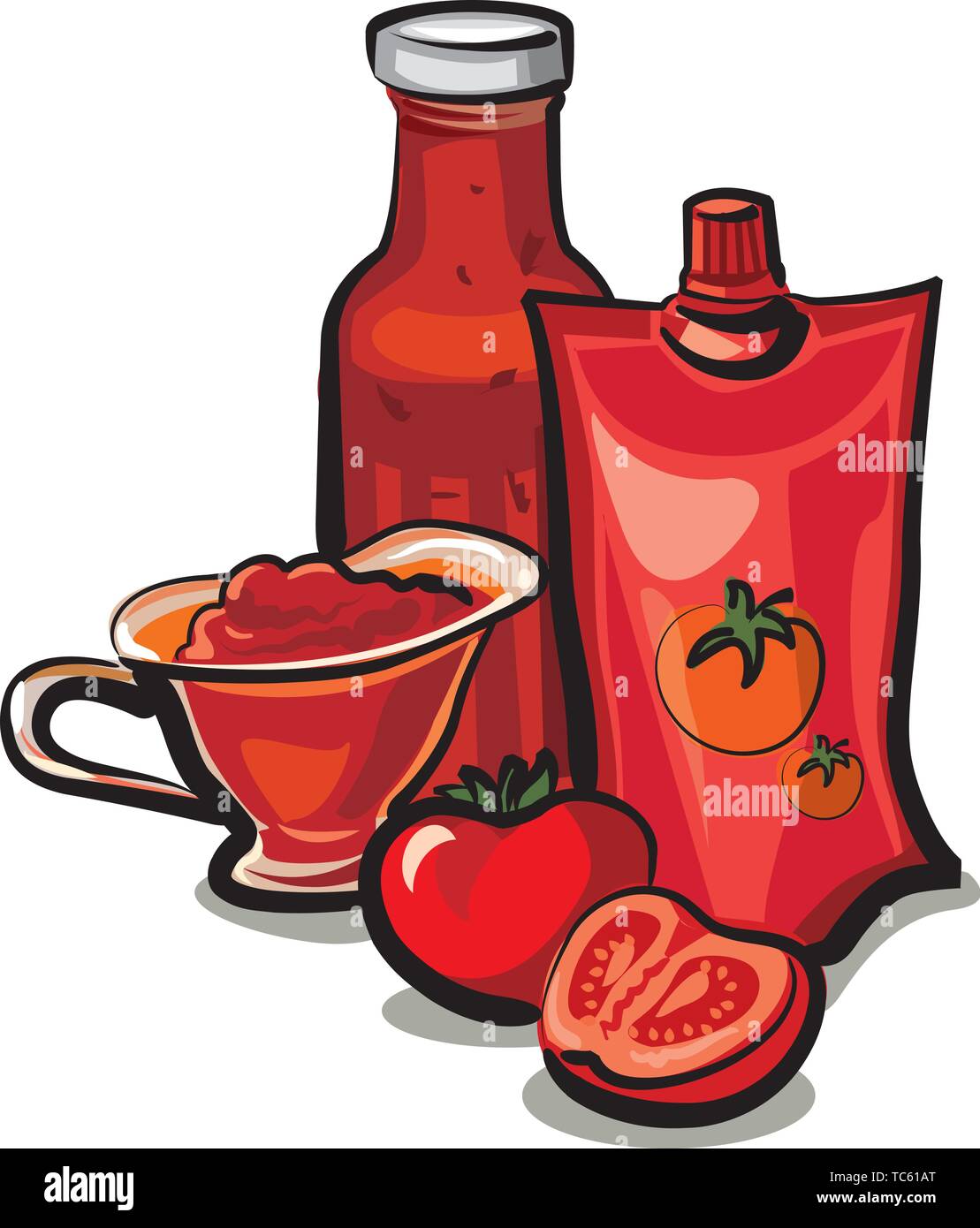 Sauce homemade Stock Vector Images - Alamy