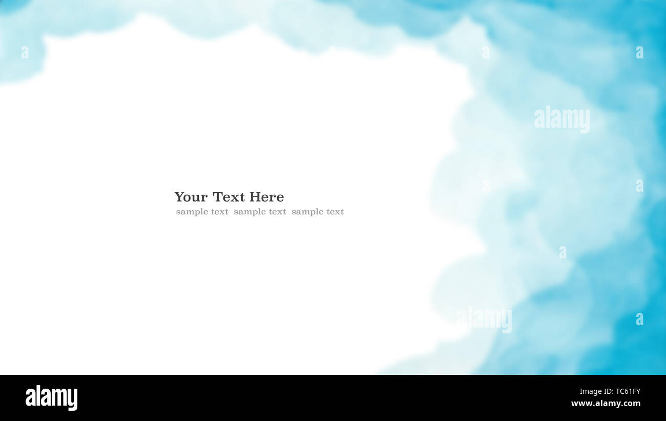 Watercolor blue blurred background texture with space for text web ...