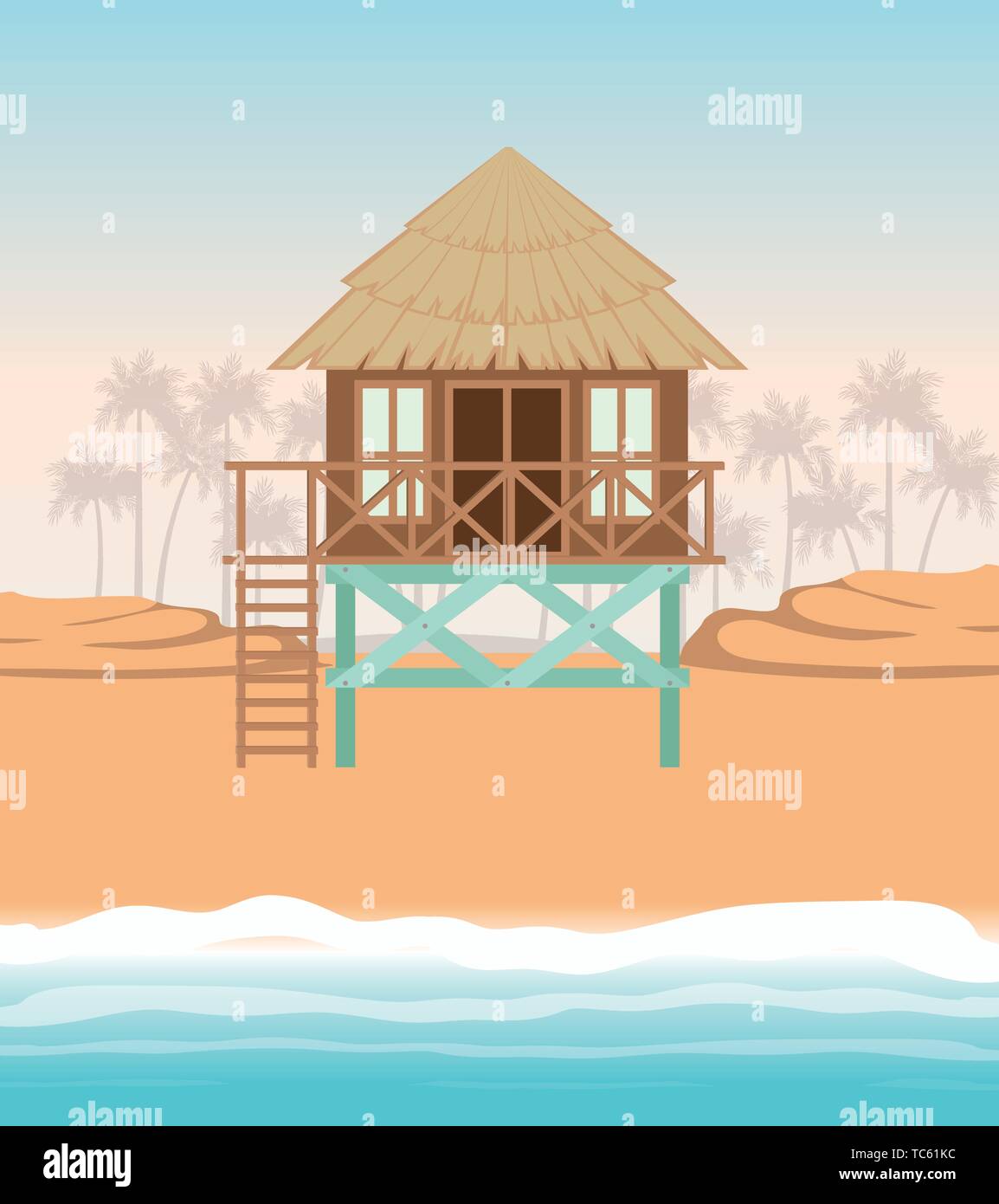 Summer and vacation hut design Stock Vector Image & Art - Alamy