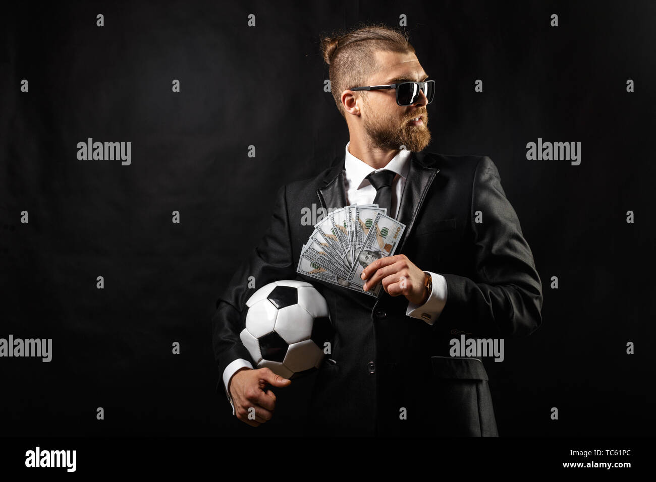 soccer sport manager in business suit Stock Photo - Alamy
