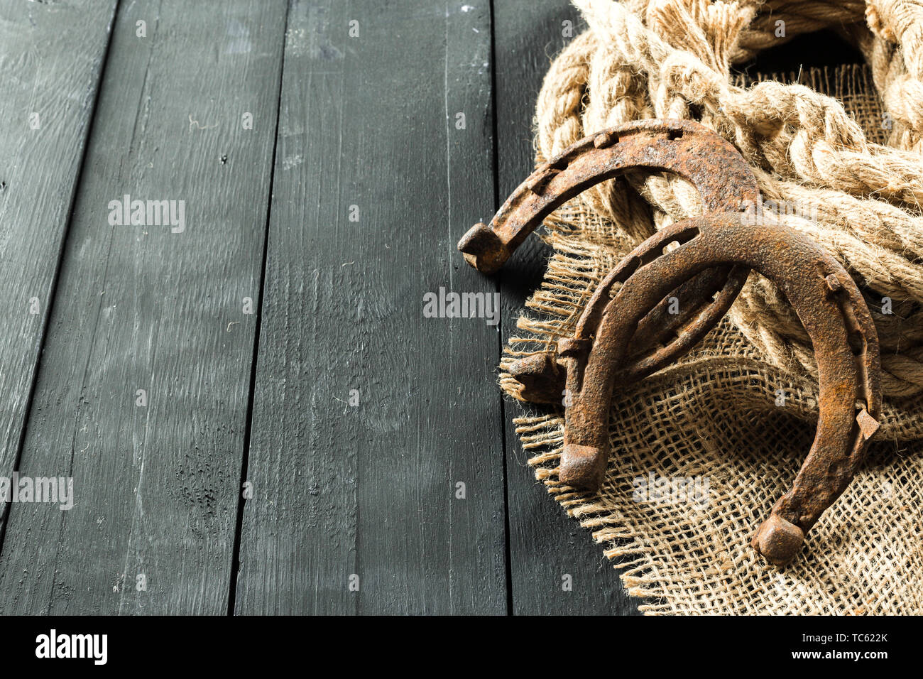 Old horseshoe rope on hi-res stock photography and images - Alamy