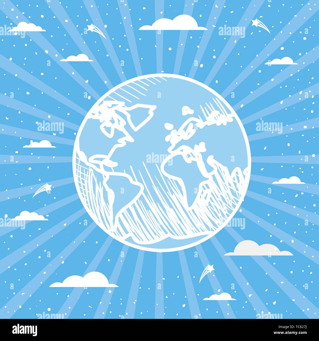 planet over striped background design Stock Vector Image & Art - Alamy