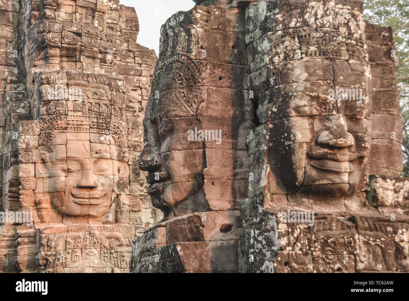 Angkor Wat Angkor's smile Stock Photo - Alamy