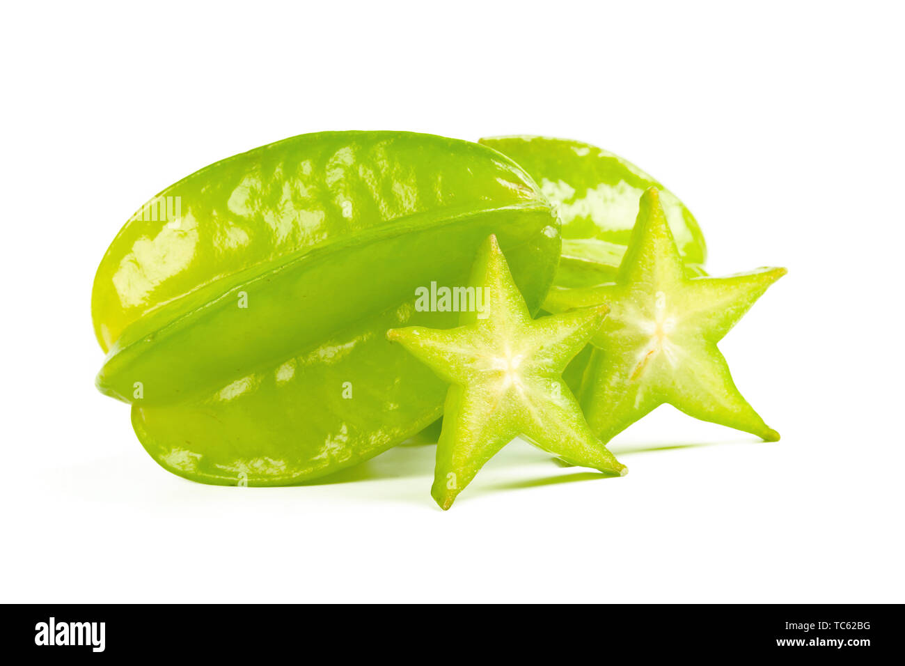 Carambole on white background Stock Photo - Alamy