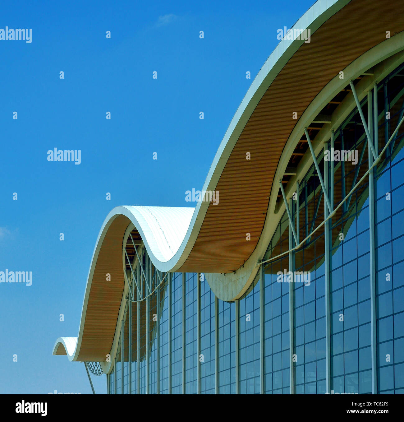 Glass curtain wall and architectural structure shanghai airport ...