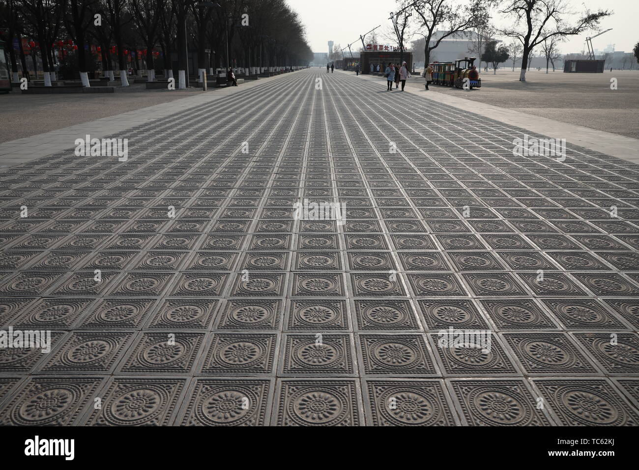 Cement brick paved ground and square Stock Photo - Alamy