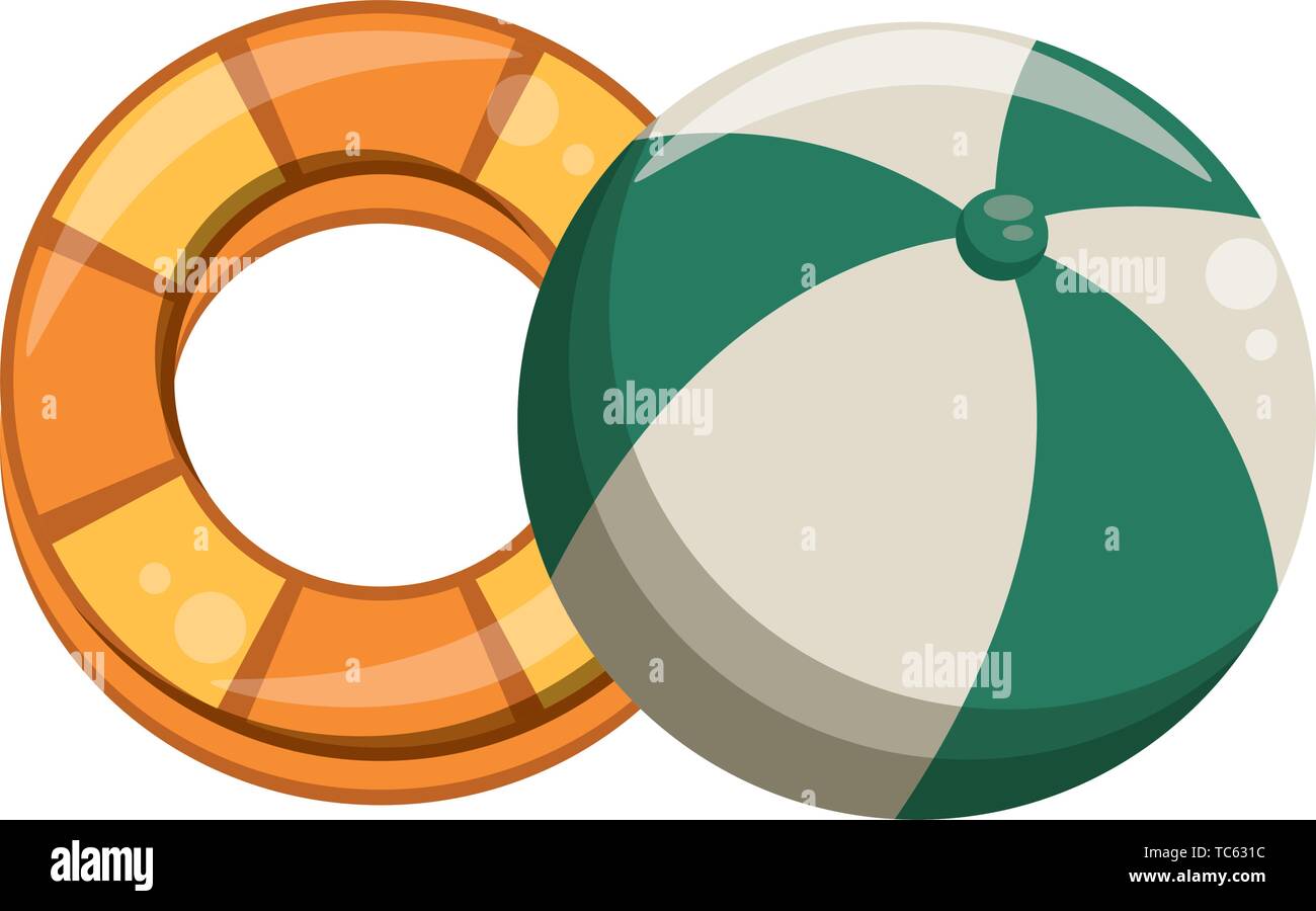 Float and beach ball cartoon isolated Stock Vector Image & Art - Alamy