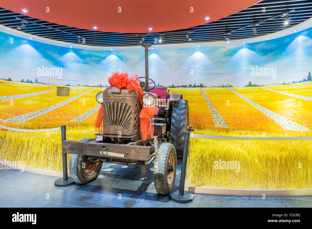Dongfanghong Tractor Production Scene in the Village History Museum of ...