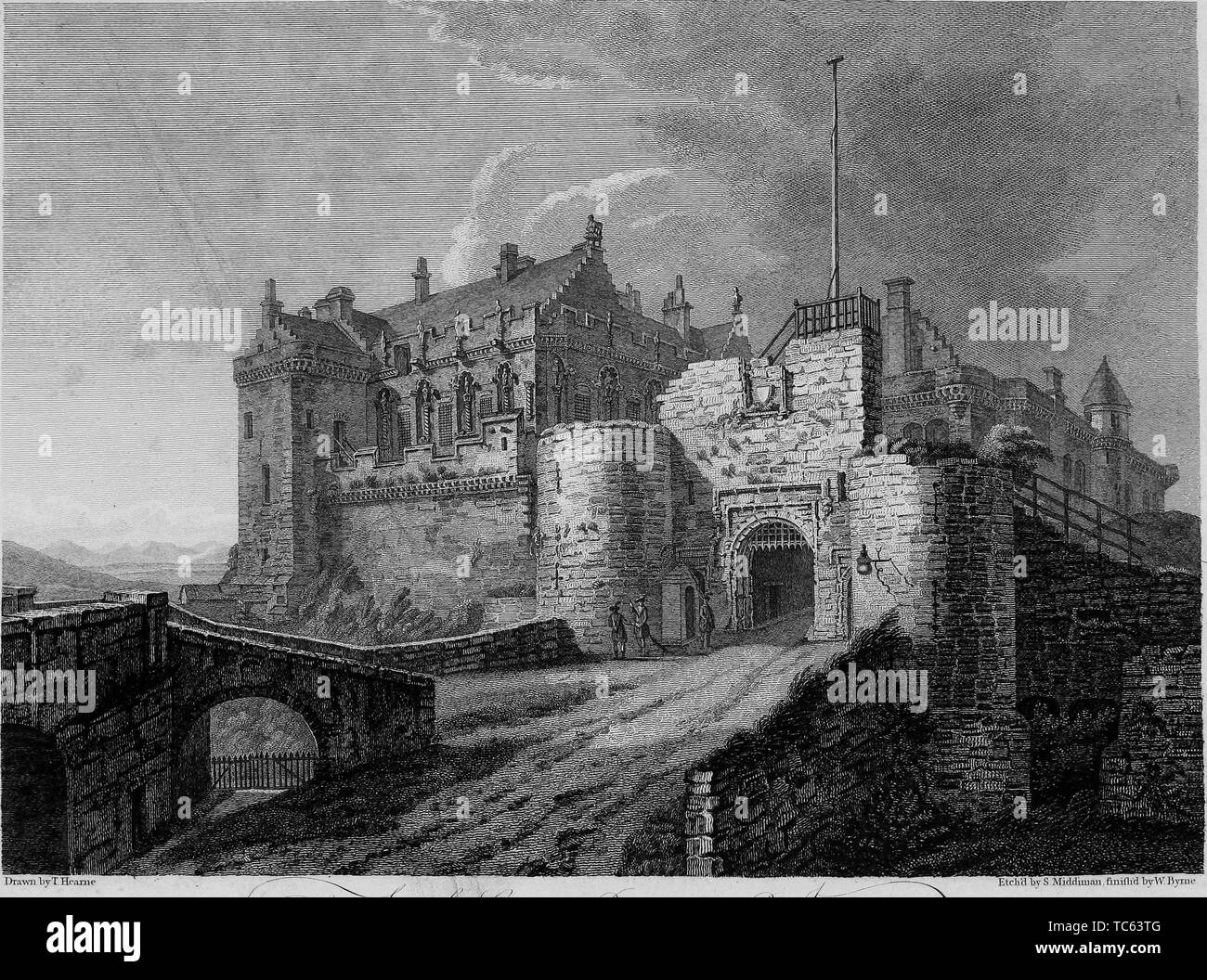 Engraving of the stirling castle hi-res stock photography and images ...