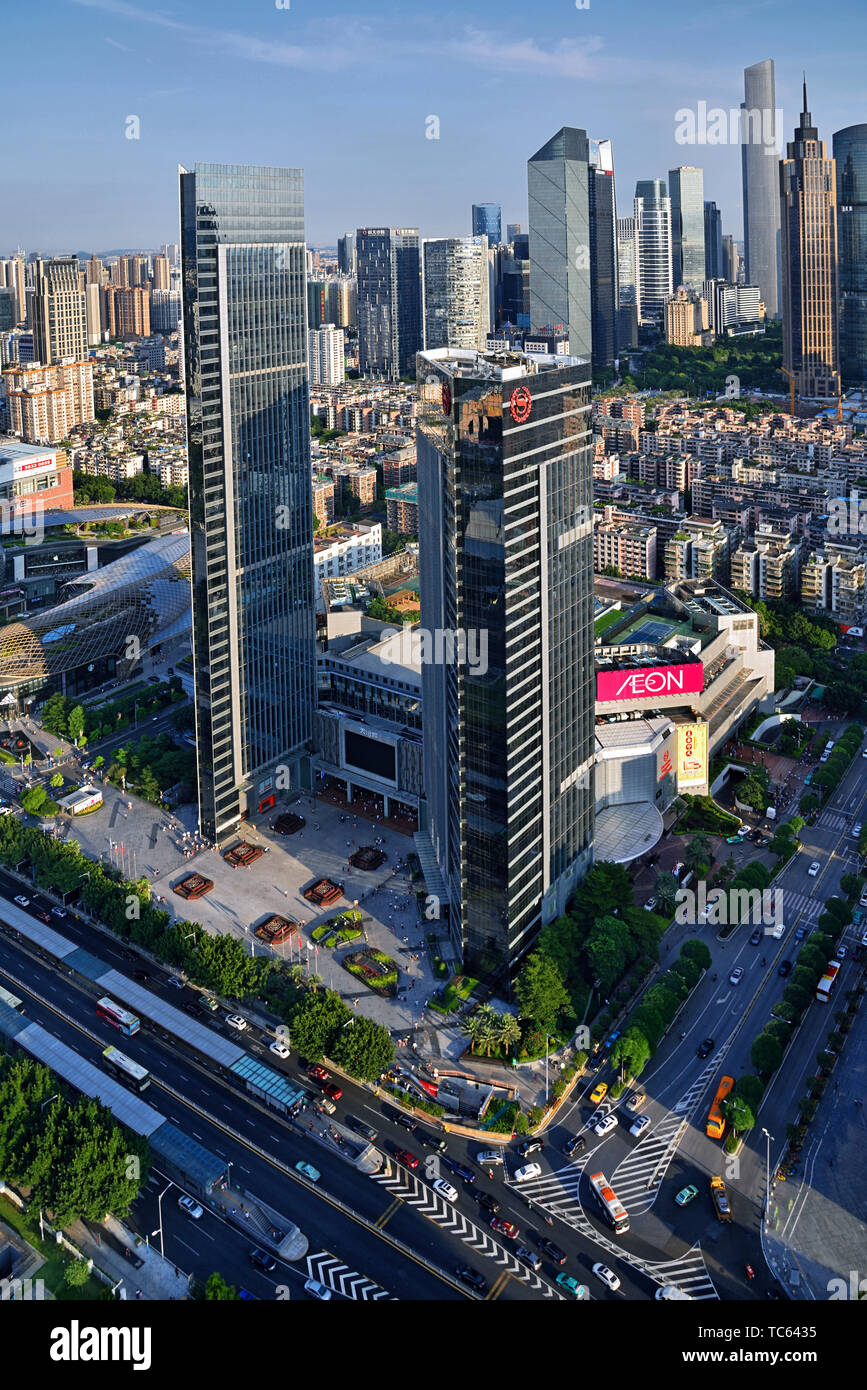 Skyline of tianhe at sunset hi-res stock photography and images - Alamy
