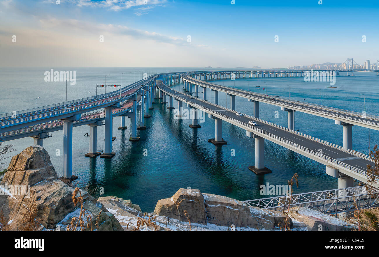 Dalian china bridge hi-res stock photography and images - Alamy