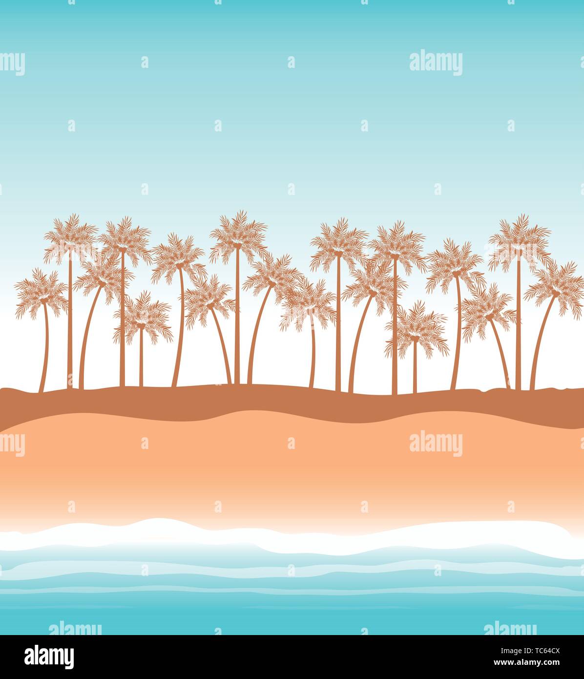 Palm tree of summer season design Stock Vector Image & Art - Alamy