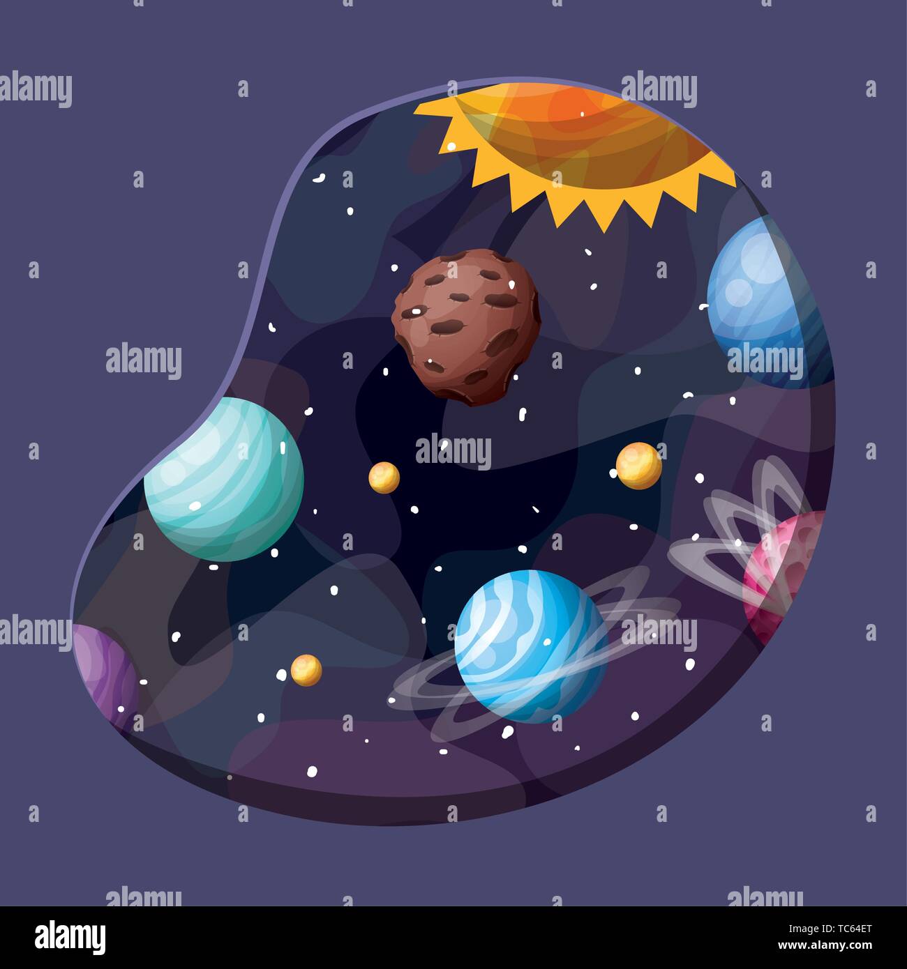 Solar system planets and sun design vector illustration Stock Vector ...