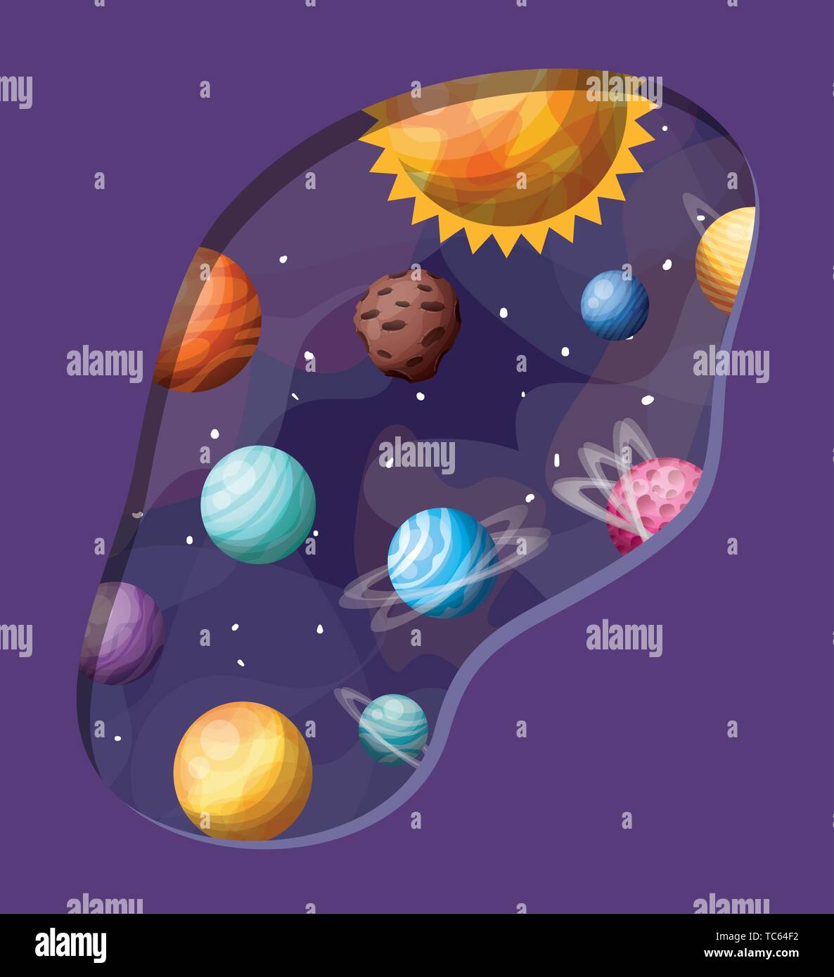 Solar system planets and sun design vector illustration Stock Vector ...