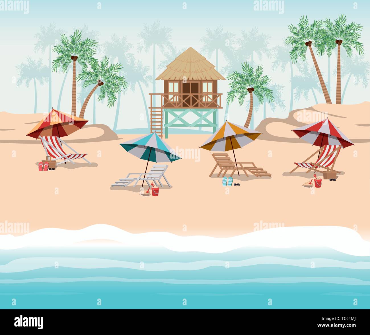 Summer and vacation hut design Stock Vector Image & Art - Alamy