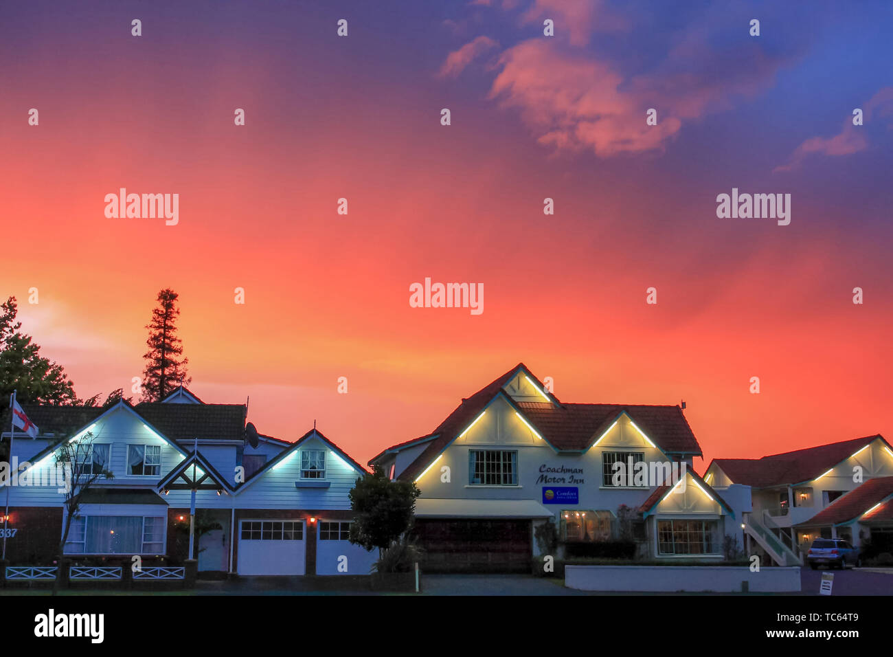 Small town sunset, taken in Australia Stock Photo - Alamy