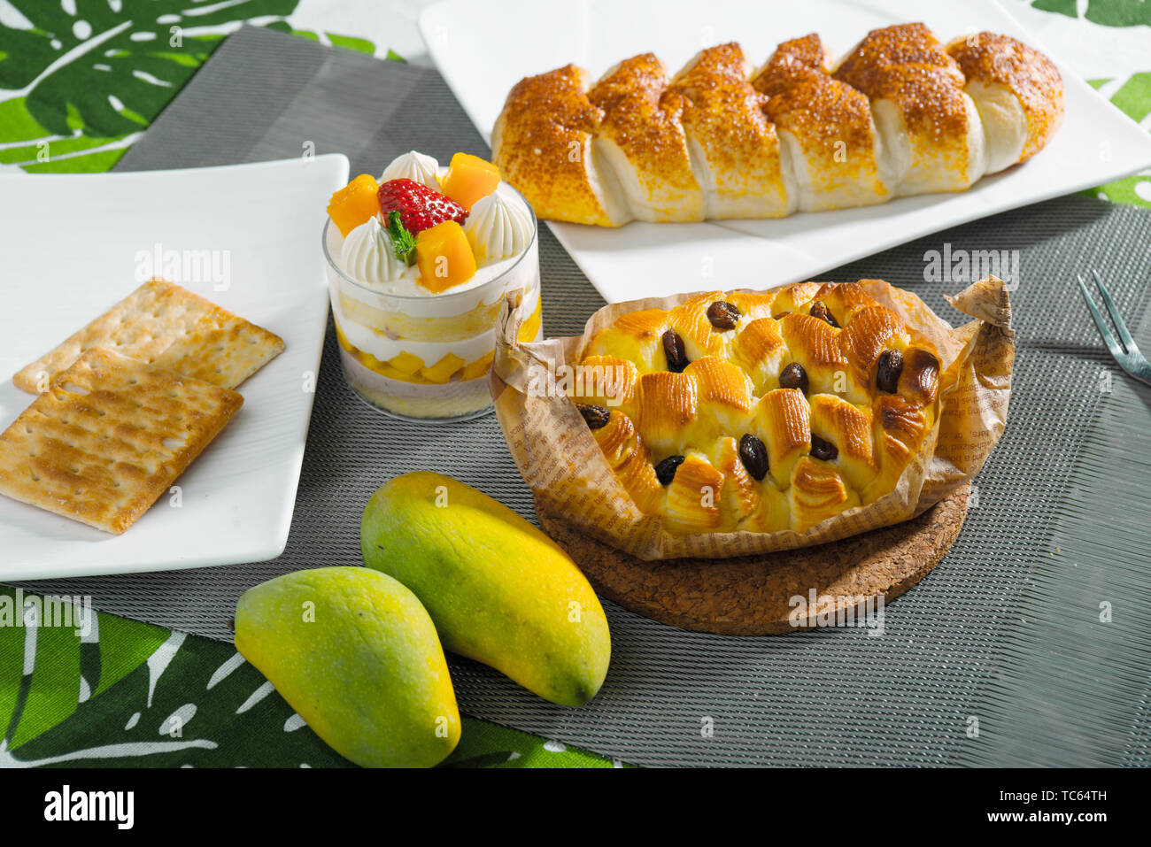 Cake bread fruit pastry afternoon tea Stock Photo - Alamy
