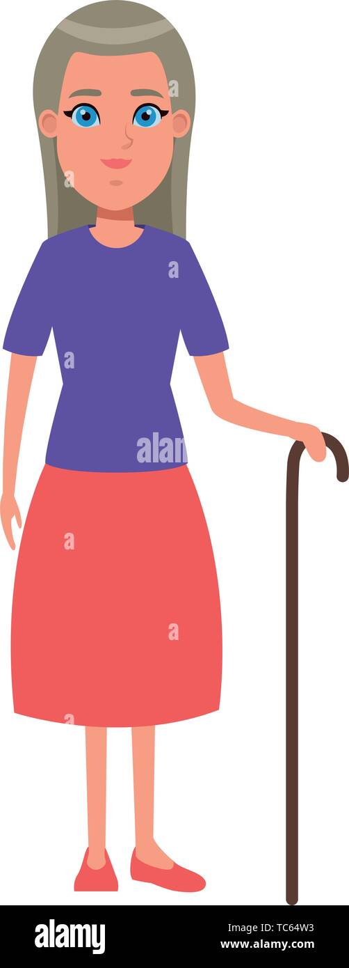 Avatar portrait senior woman Stock Vector Images - Alamy