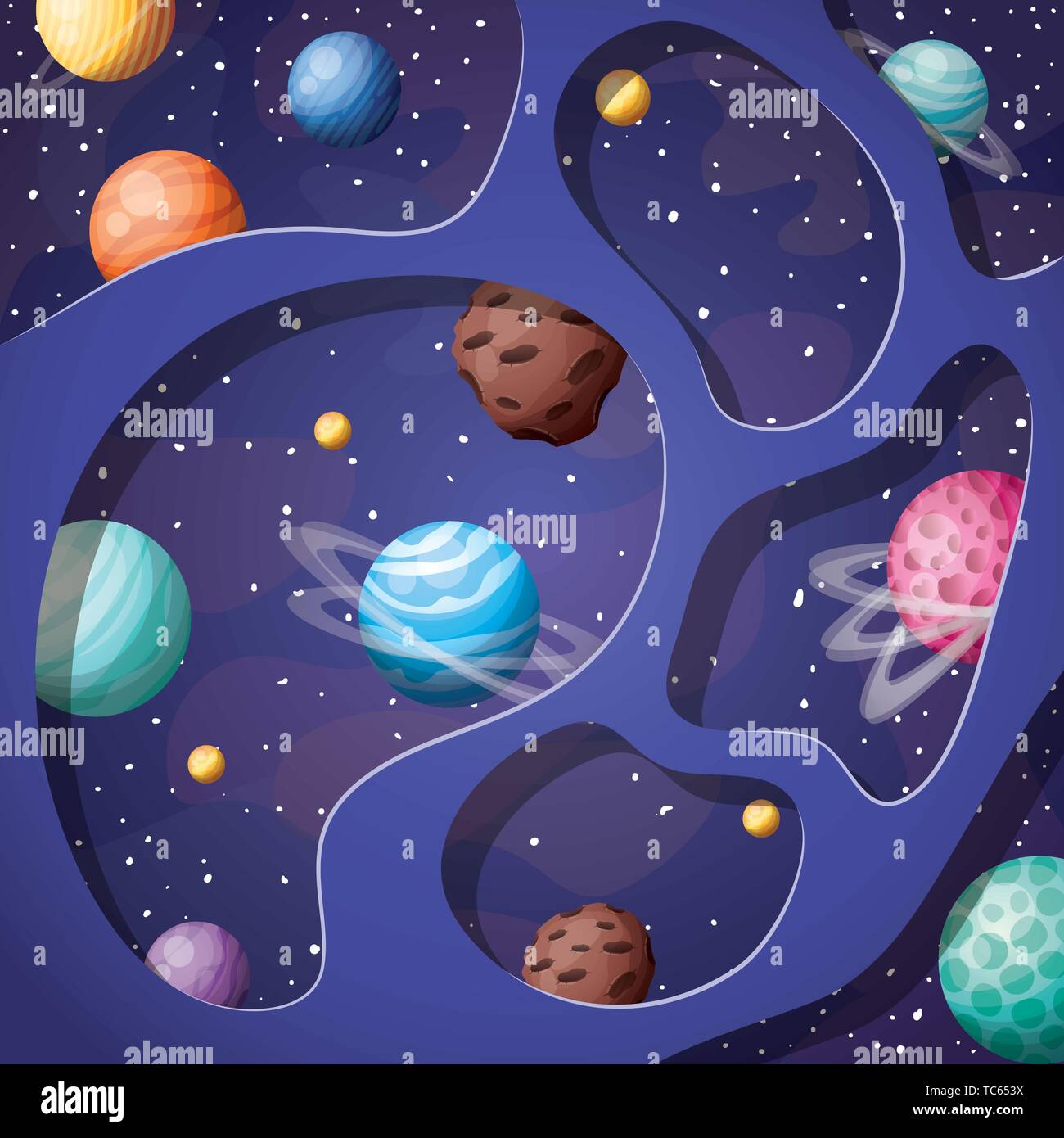 Solar system planets design vector illustration Stock Vector Image ...