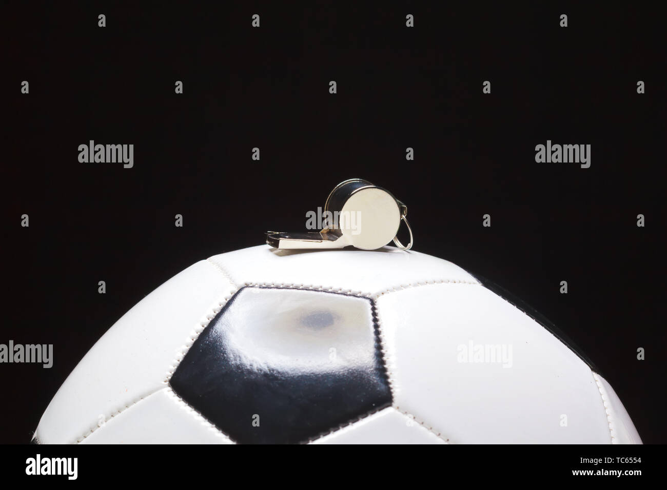 Football ball with whistle Stock Photo - Alamy