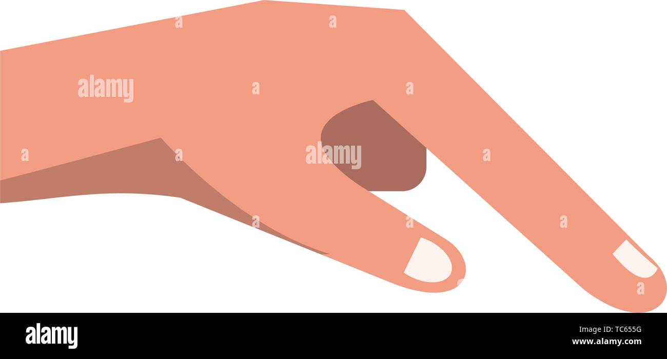 Hand touching something cartoon isolated Stock Vector Image & Art - Alamy