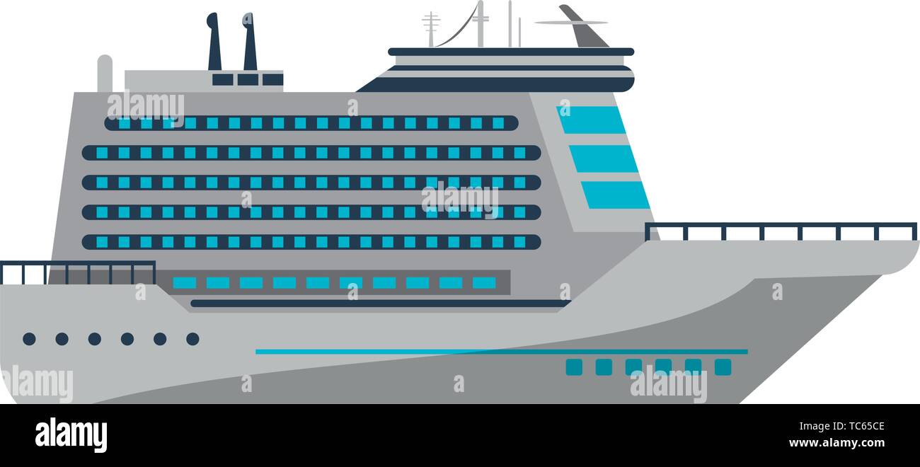 Cruise ship boat sideview isolated Stock Vector Image & Art - Alamy