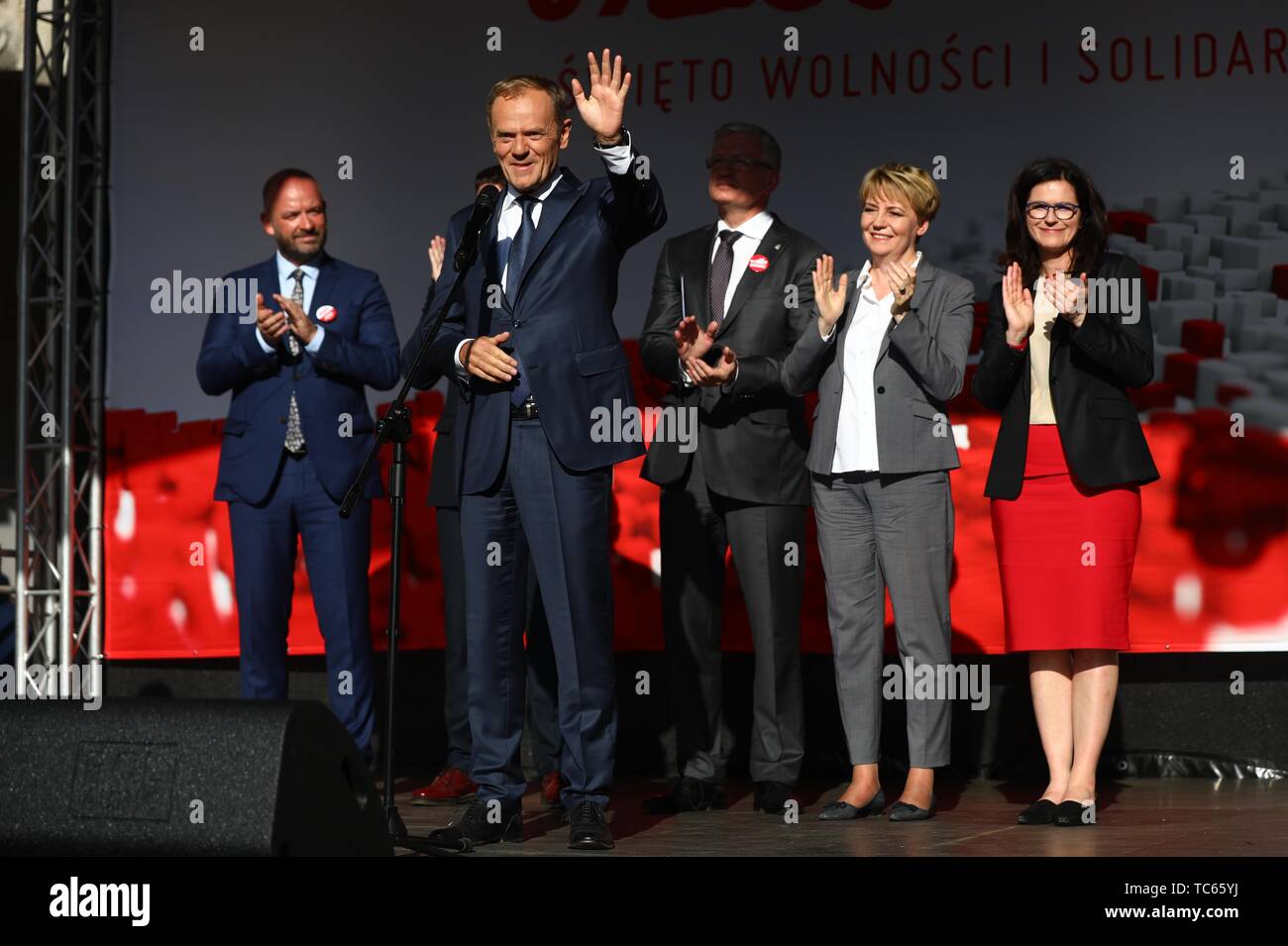 Donald Tusk, Jacek Sutryk, Hanna Zdanowska, Aleksandra Dulkiewicz Celebrations marking 30th ...