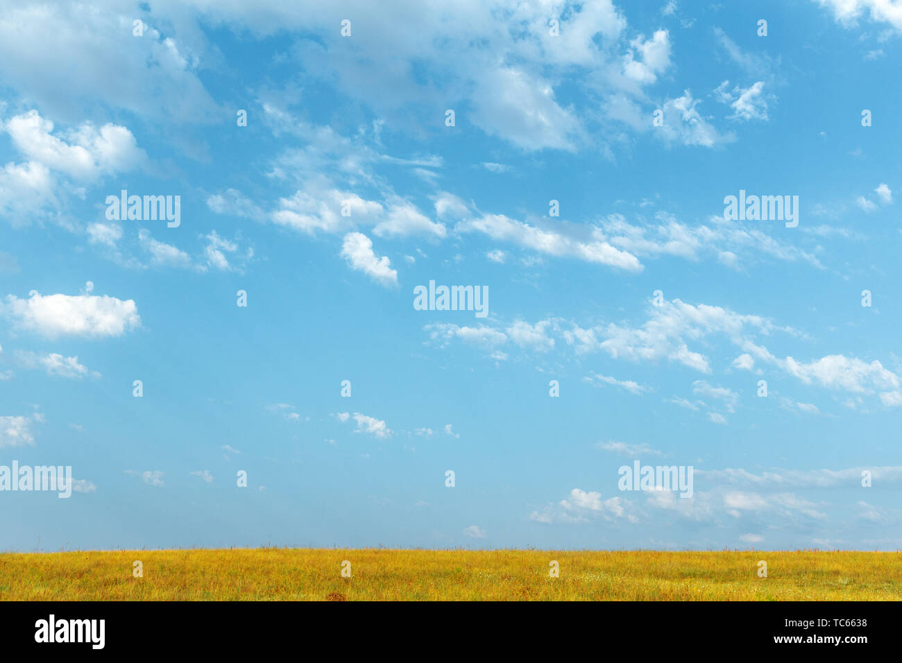 Blue sky and beautiful cloud. Plain landscape background Stock Photo ...