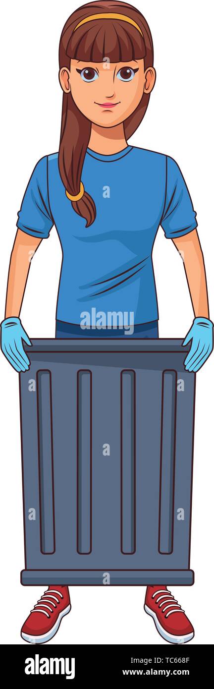 cleaning service person avatar cartoon character Stock Vector Image ...