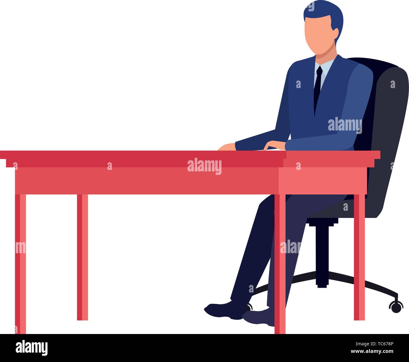 business man avatar on a desk Stock Vector Image & Art - Alamy