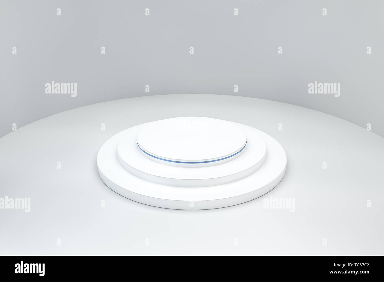 Three-dimensional rendering, empty stage, display platform Stock Photo ...