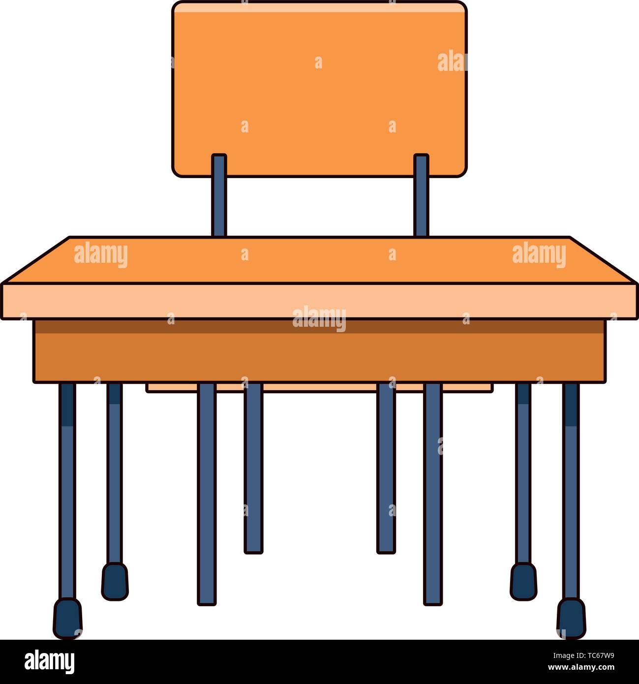 school desk icon cartoon isolated Stock Vector Image & Art - Alamy