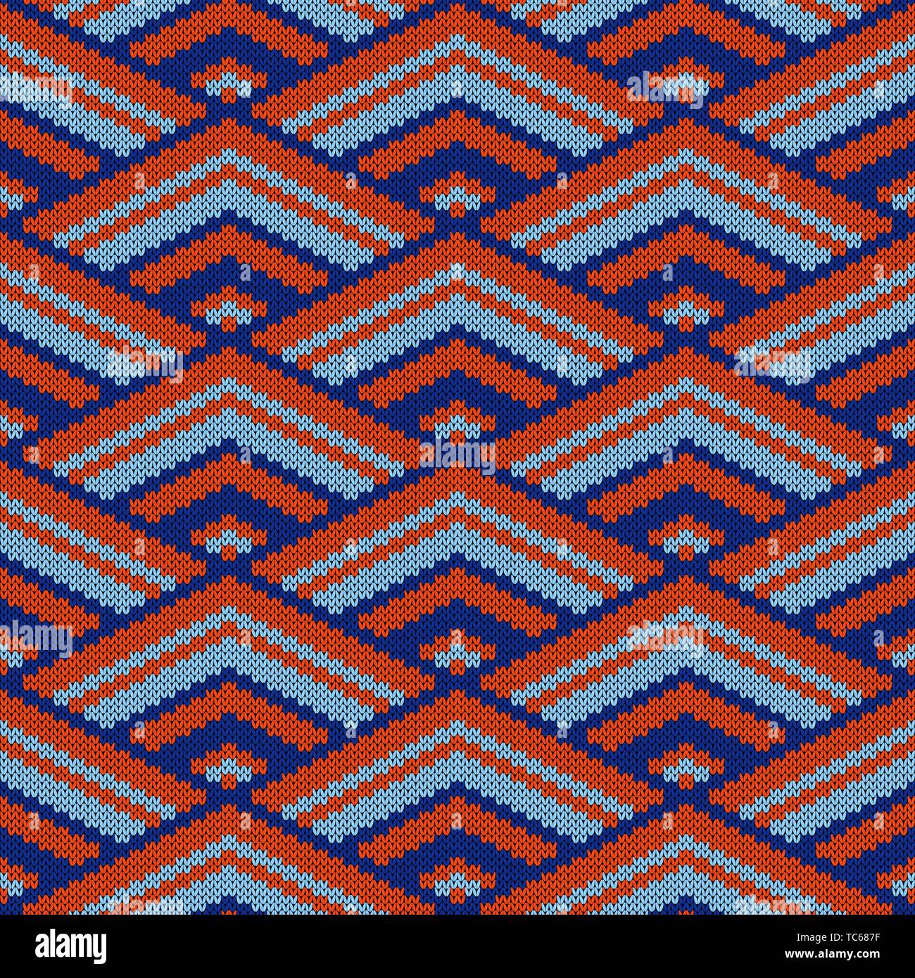 Geometrical ornate seamless knitted vector pattern as a fabric texture ...