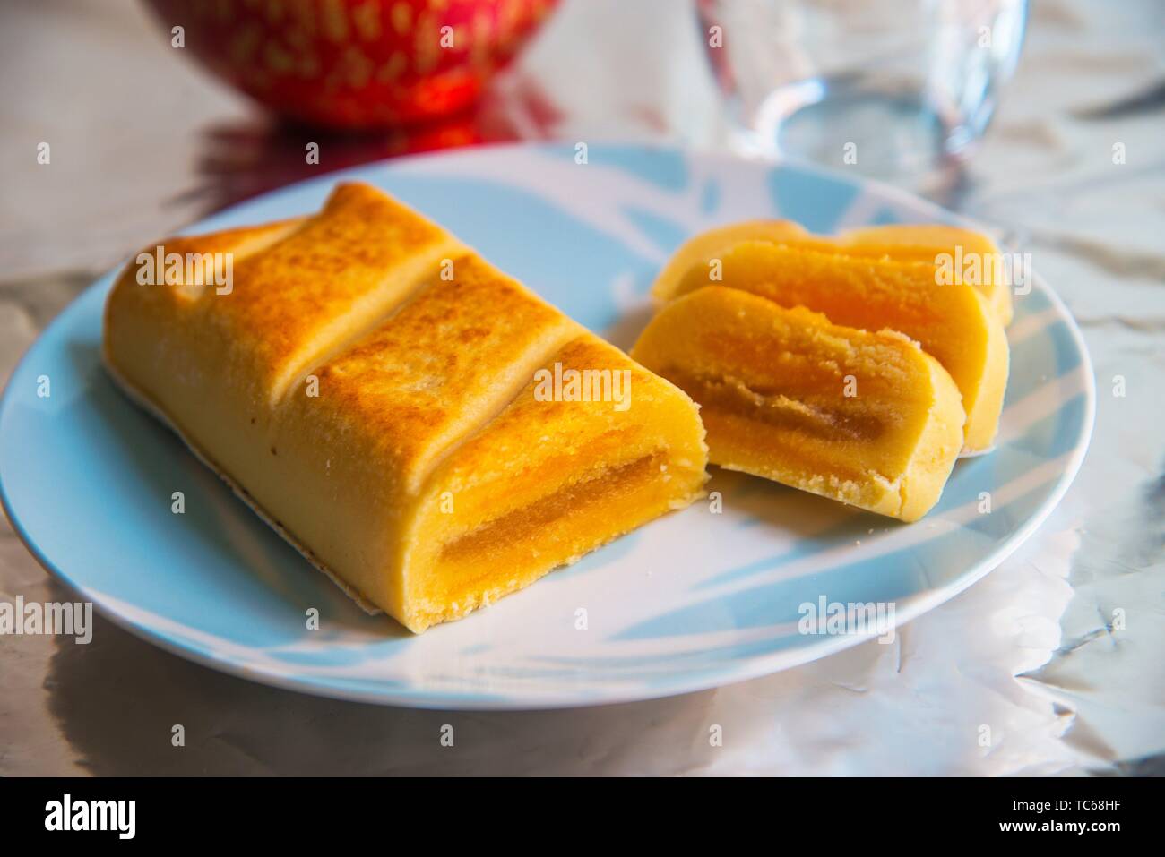 Pan de Cadiz, traditional Christmas sweet made of marzipan. Spain Stock ...