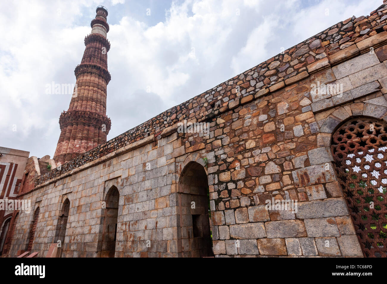 Qutb Minar, Qutb complex, Mehrauli area of Delhi, India Stock Photo - Alamy