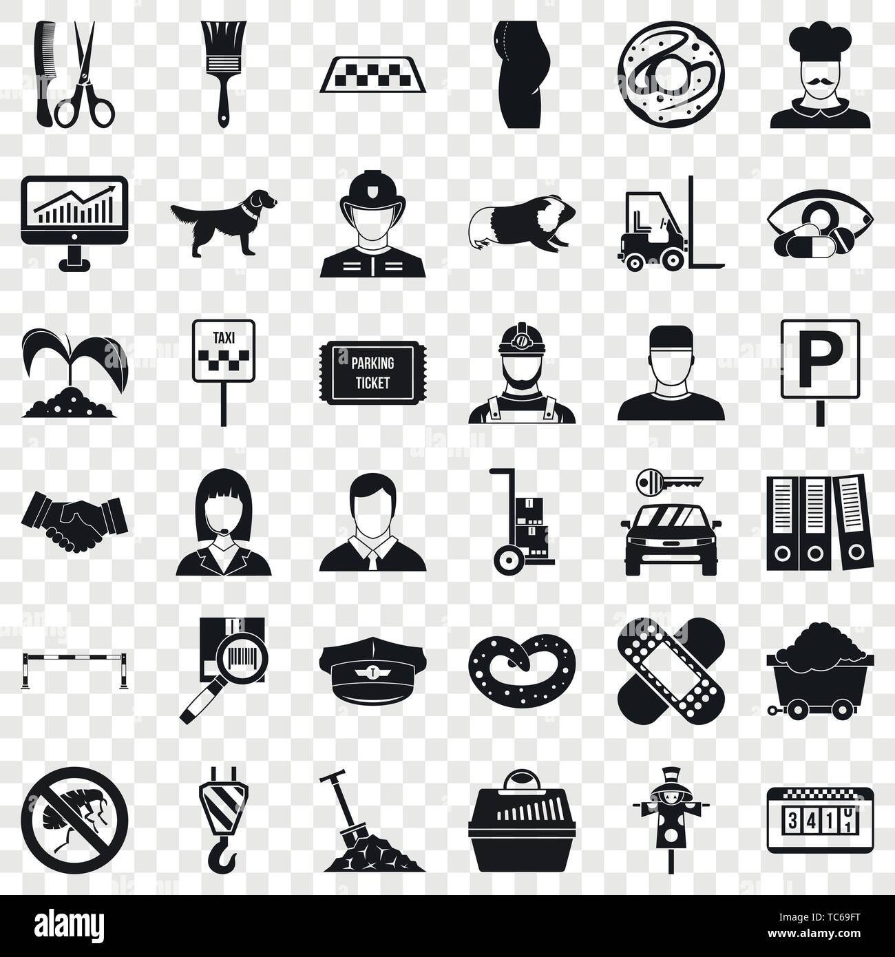 Office icons set, simle style Stock Vector Image & Art - Alamy