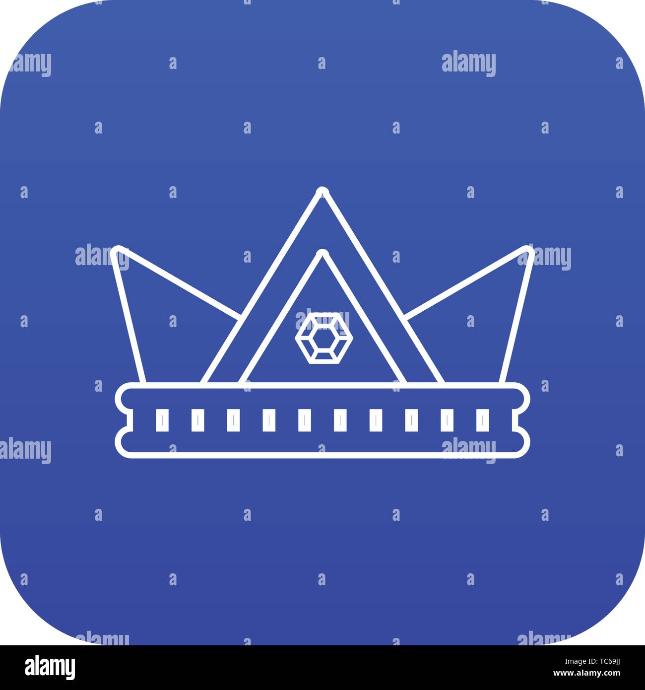 Diamond crown icon blue vector Stock Vector Image & Art - Alamy