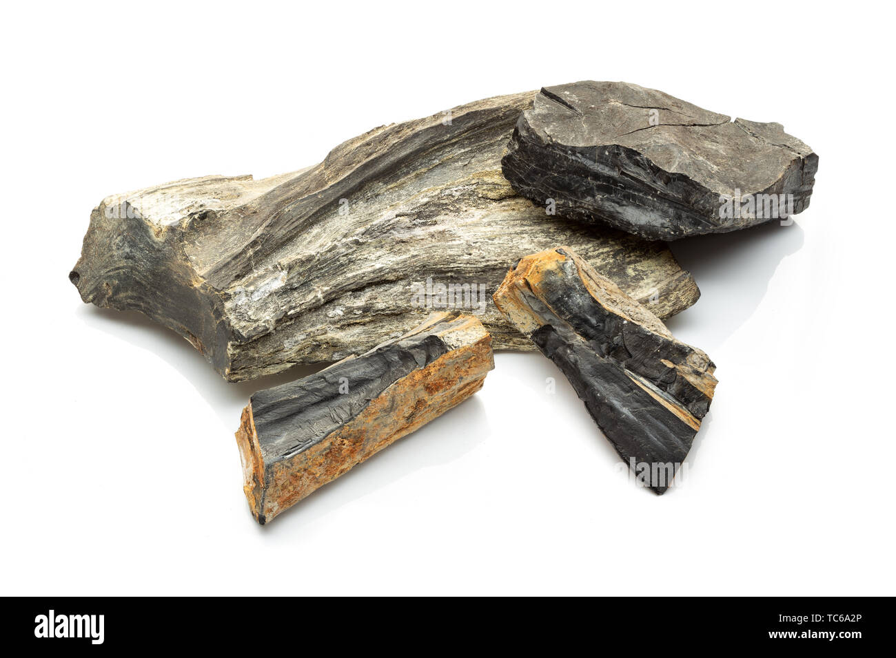 Raw Jet stone isolated on white background.Gemstone used for jewelry ...