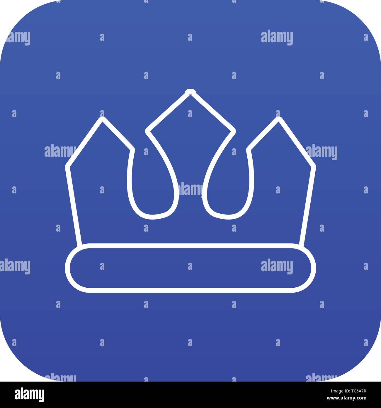 Bronze Crown Icon Blue Vector Stock Vector Image And Art Alamy
