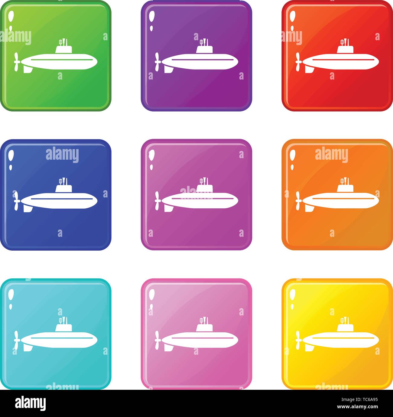 Large submarine icon, simple style Stock Vector Image & Art - Alamy