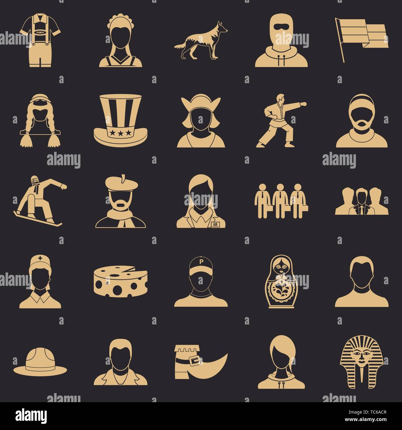 Citizen icons set, simple style Stock Vector Image & Art - Alamy