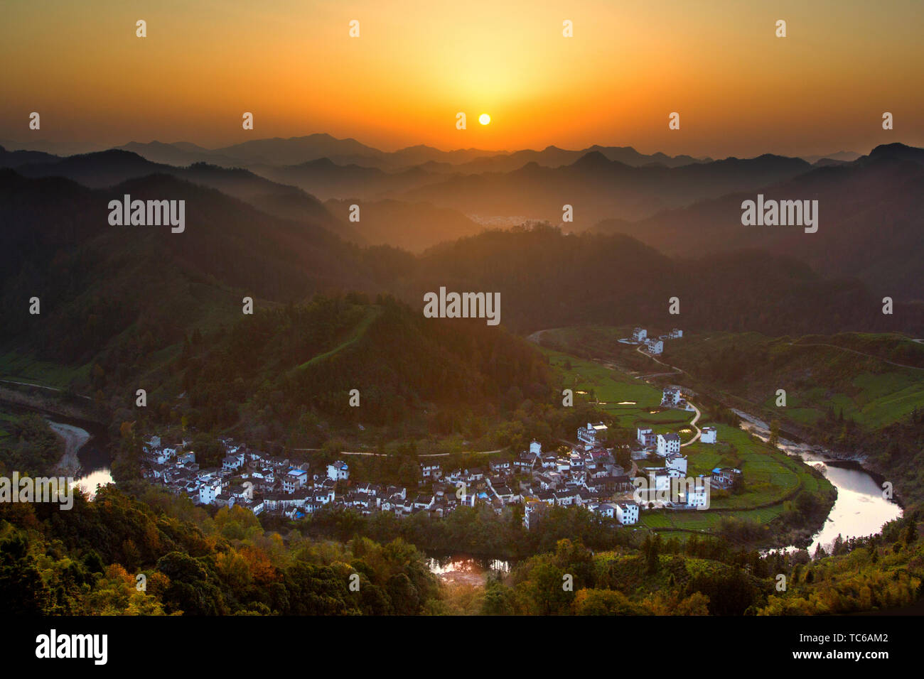 Beautiful natural scenery in Anhui Stock Photo - Alamy