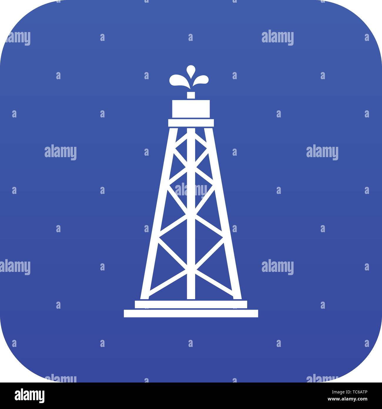 Oil rig icon digital blue Stock Vector Image & Art - Alamy