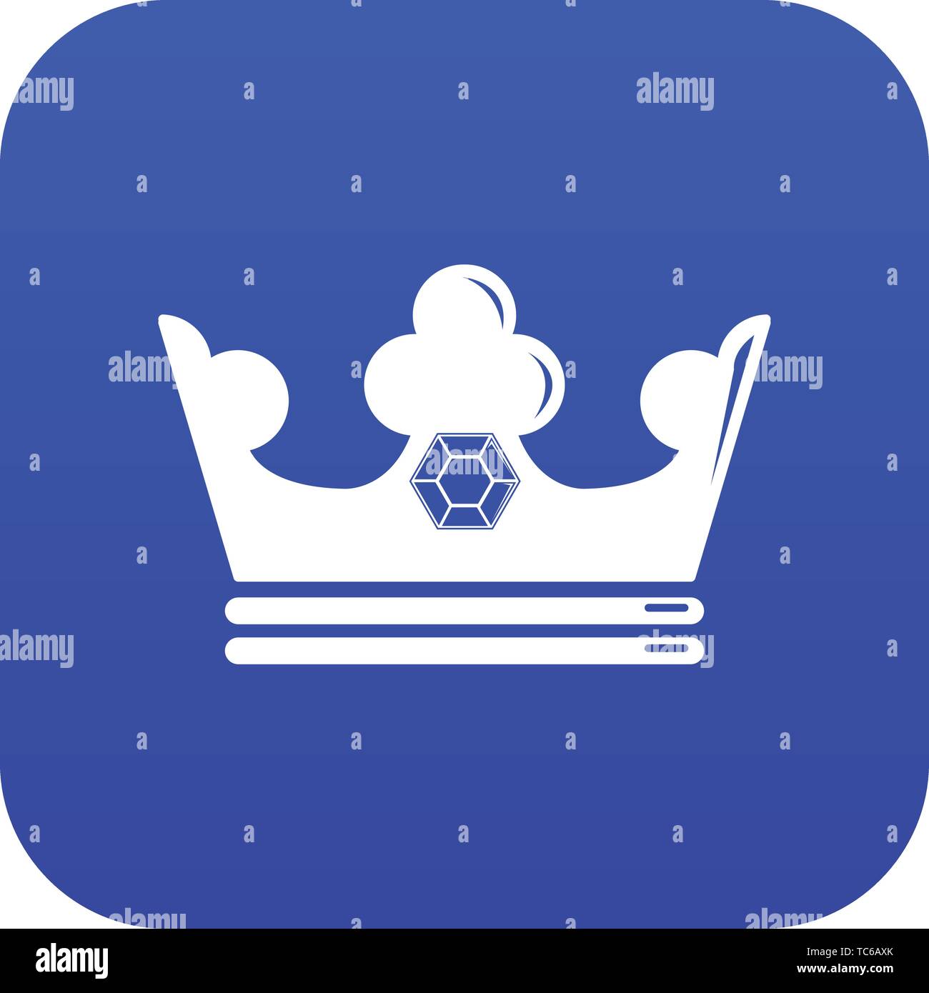 Steel crown icon blue vector Stock Vector Image & Art - Alamy