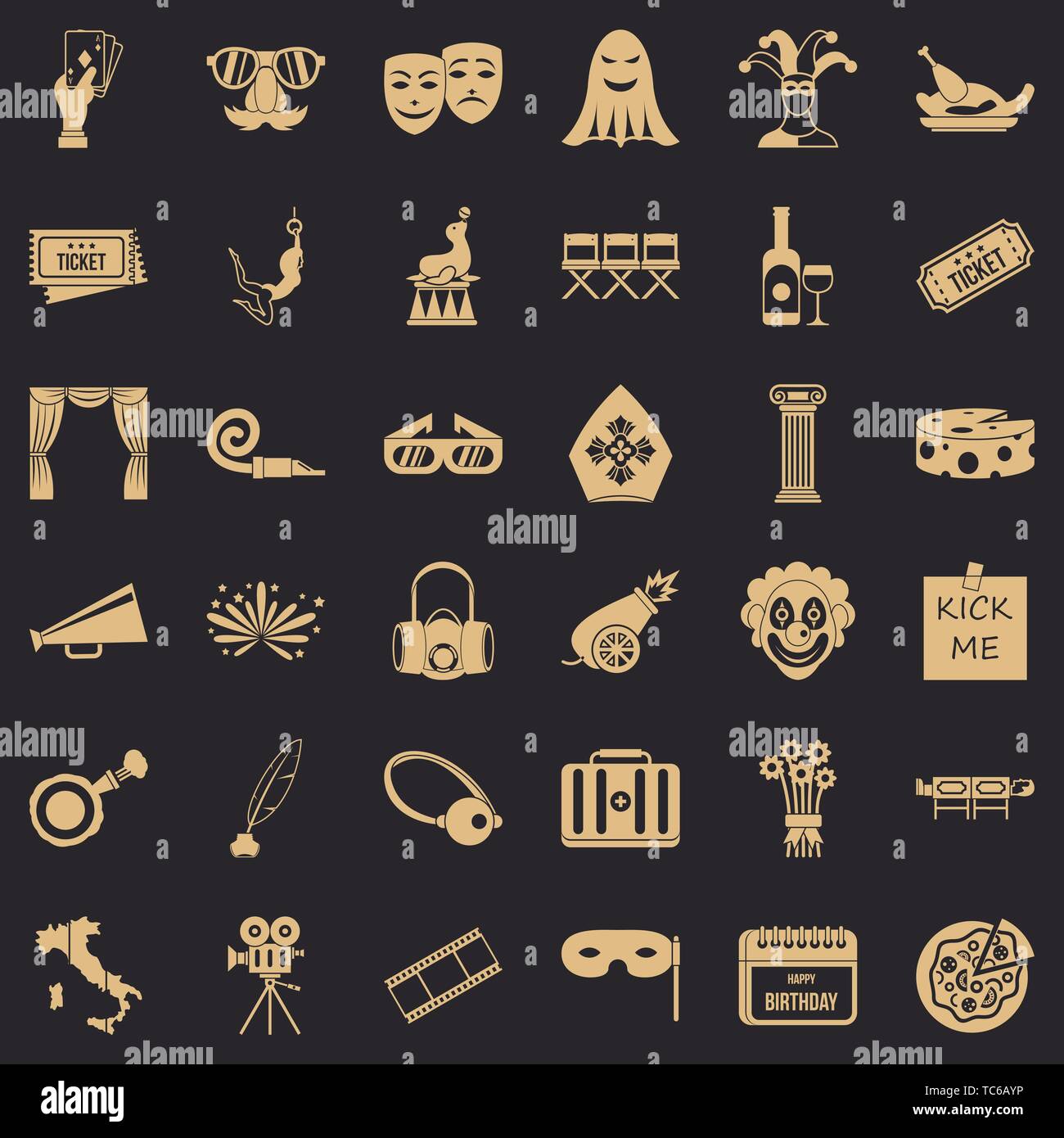 Staging icons set, simple style Stock Vector Image & Art - Alamy