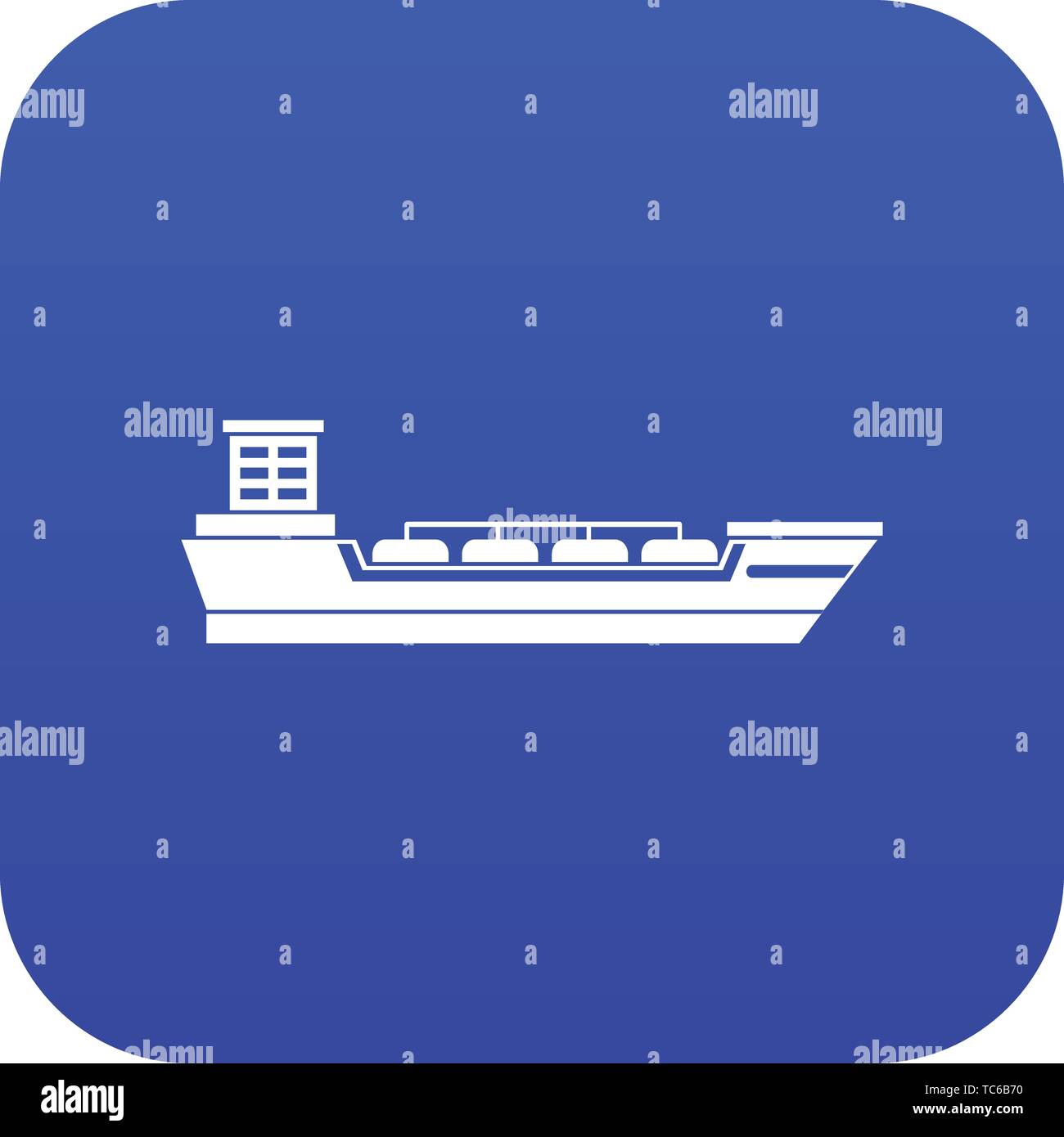 Oil tanker ship icon digital blue Stock Vector Image & Art - Alamy